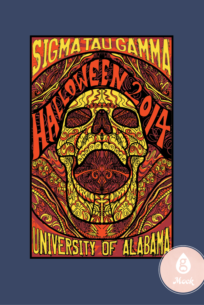 Sigma Tau Gamma Halloween Skull Poster | Geneologie