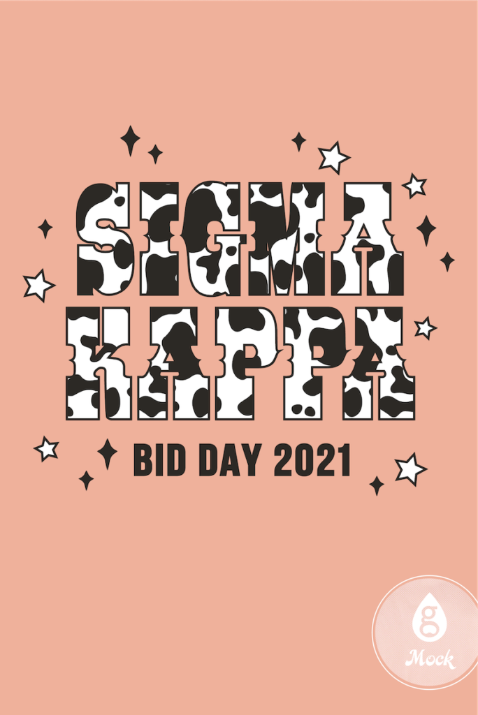 Sigma Kappa Cow Print | Geneologie